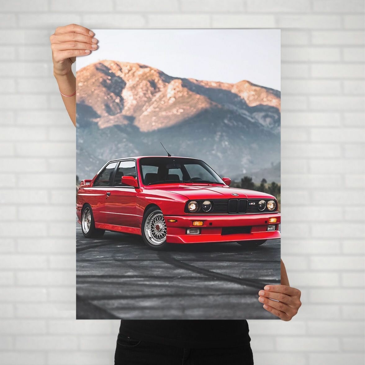 Плакат на стену для интерьера Культовые машины (BMW E30 M3 8) - Постер по легендарным и классическим ретро автомобилям формата А2 (42x60 см)