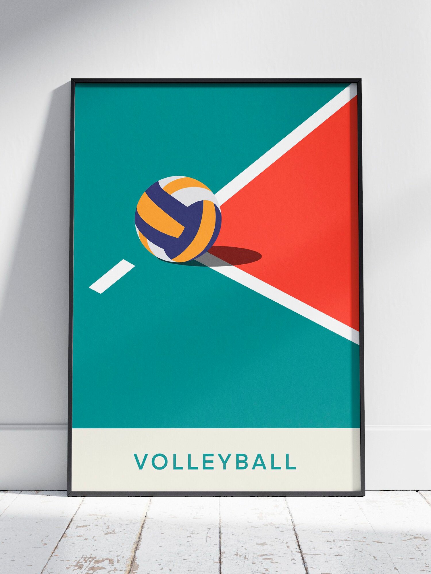 Плакат на стену для интерьера Спорт (Волейбол - Volleyball 2) - Постер по спорту и физической активности формата A4 (21x30 см)