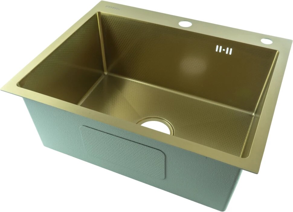 Кухонная мойка Fmark FSC6050C 60x50 см, золотой матовый