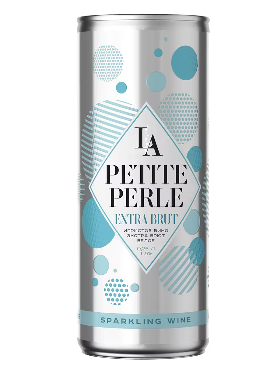 Вино игристое La Petite Perle, белое, экстрабрют, 0,25 л ж/б