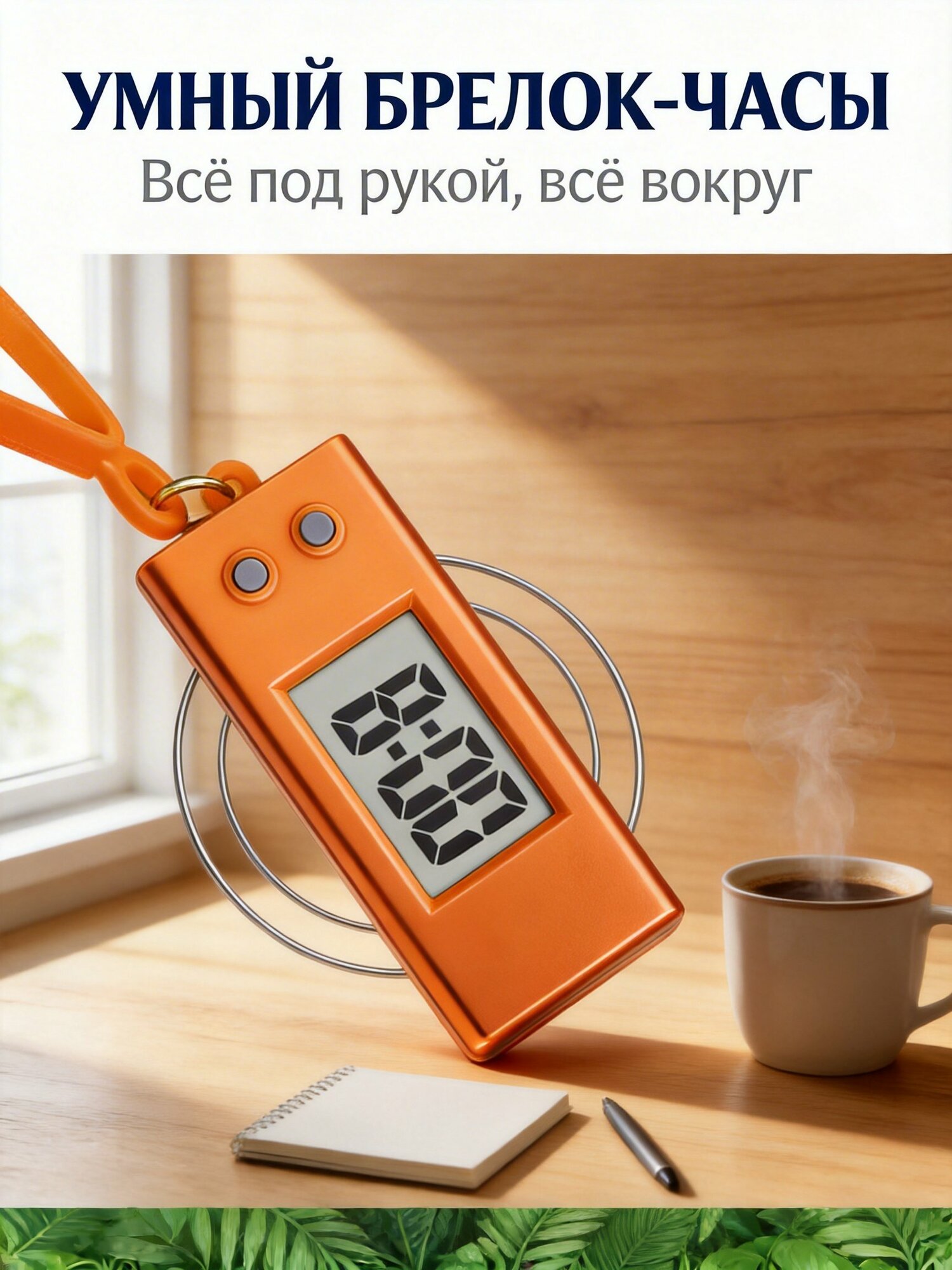 Портативный цифровой брелок для ключей, электронные часы с бесшумным ЖК-дисплеем из ABS и батарейкой AG3 в комплекте для учебы работы и спорта