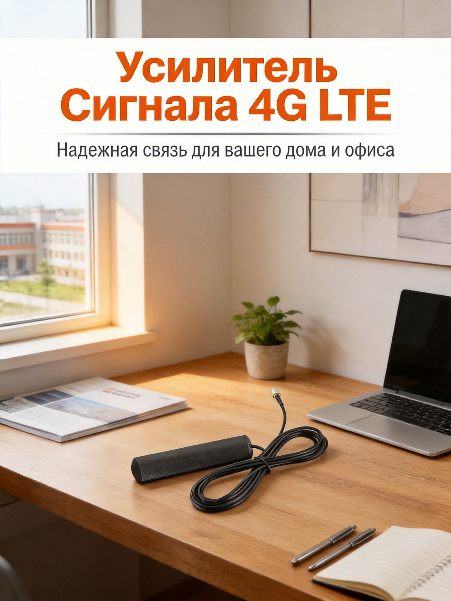 Антенна SMA для автомобильного DVD, воздушный усилитель LTE 3G 4G GSM с кабелем 3 м и внутренней резьбой ROSCA 900/1800/2100 МГц 3 dBi 3-5 В