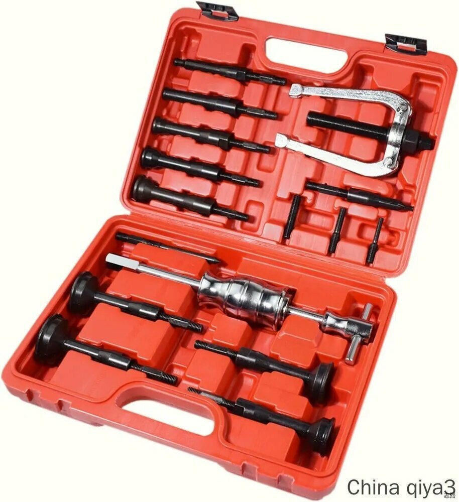 Cъёмник внутренних подшипников цанговый, с обратным молотком 8-58мм, 16пр.