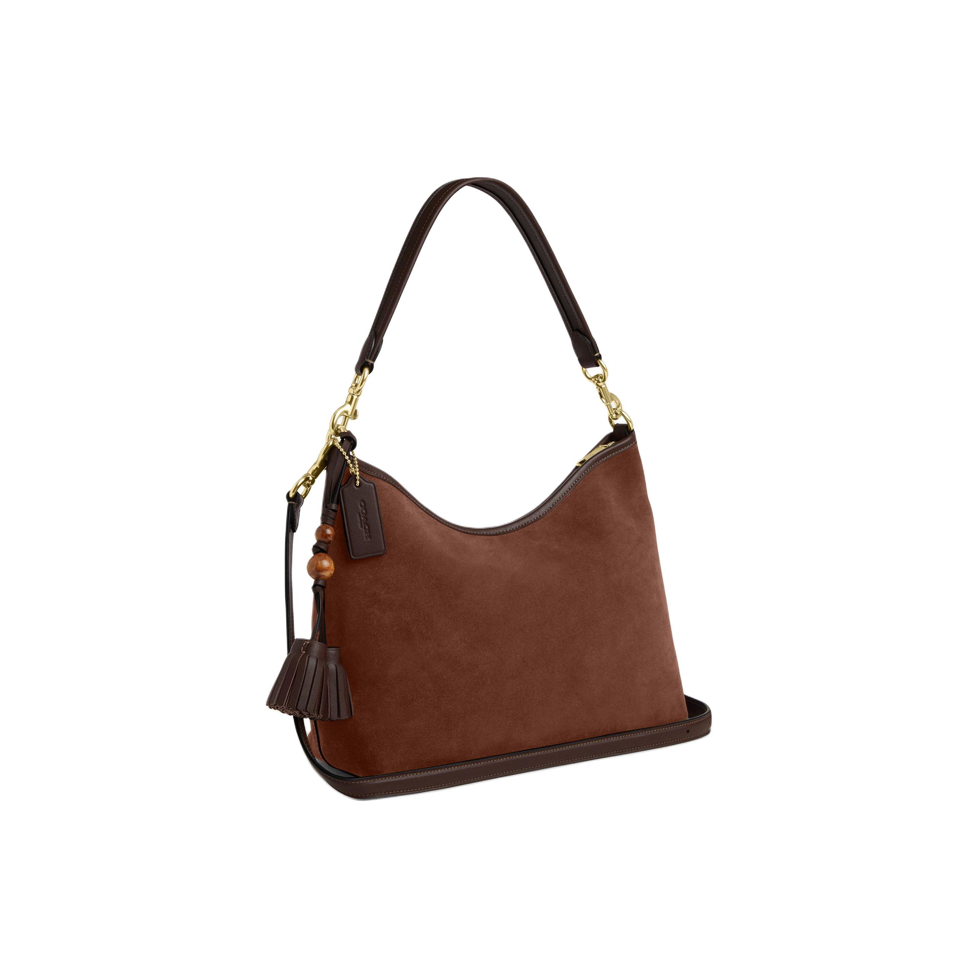 Сумка Coach, фактура матовая, коричневый — фото 1