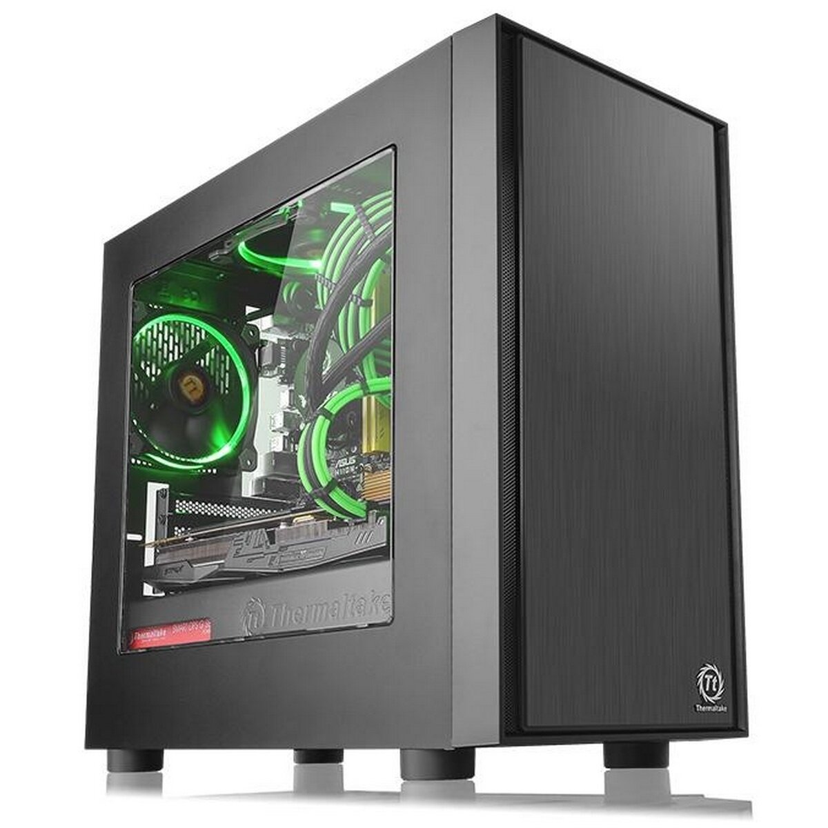Корпус для ПК Thermaltake Versa H17 Window, Mini Tower, Micro-ATX, Черный (CA-1J1-00S1WN-00)