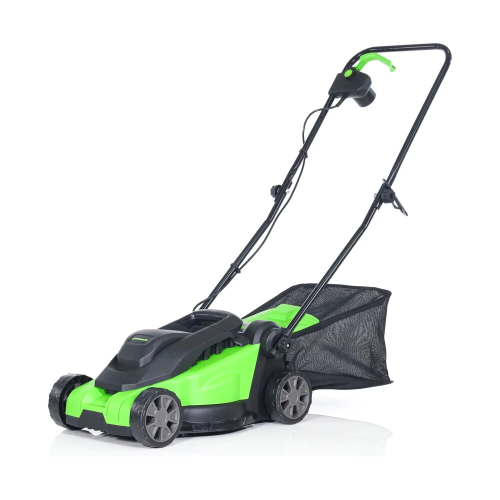 Электрическая газонокосилка GreenWorks 1200 Вт, 32 см 2517807, для ухода газоном