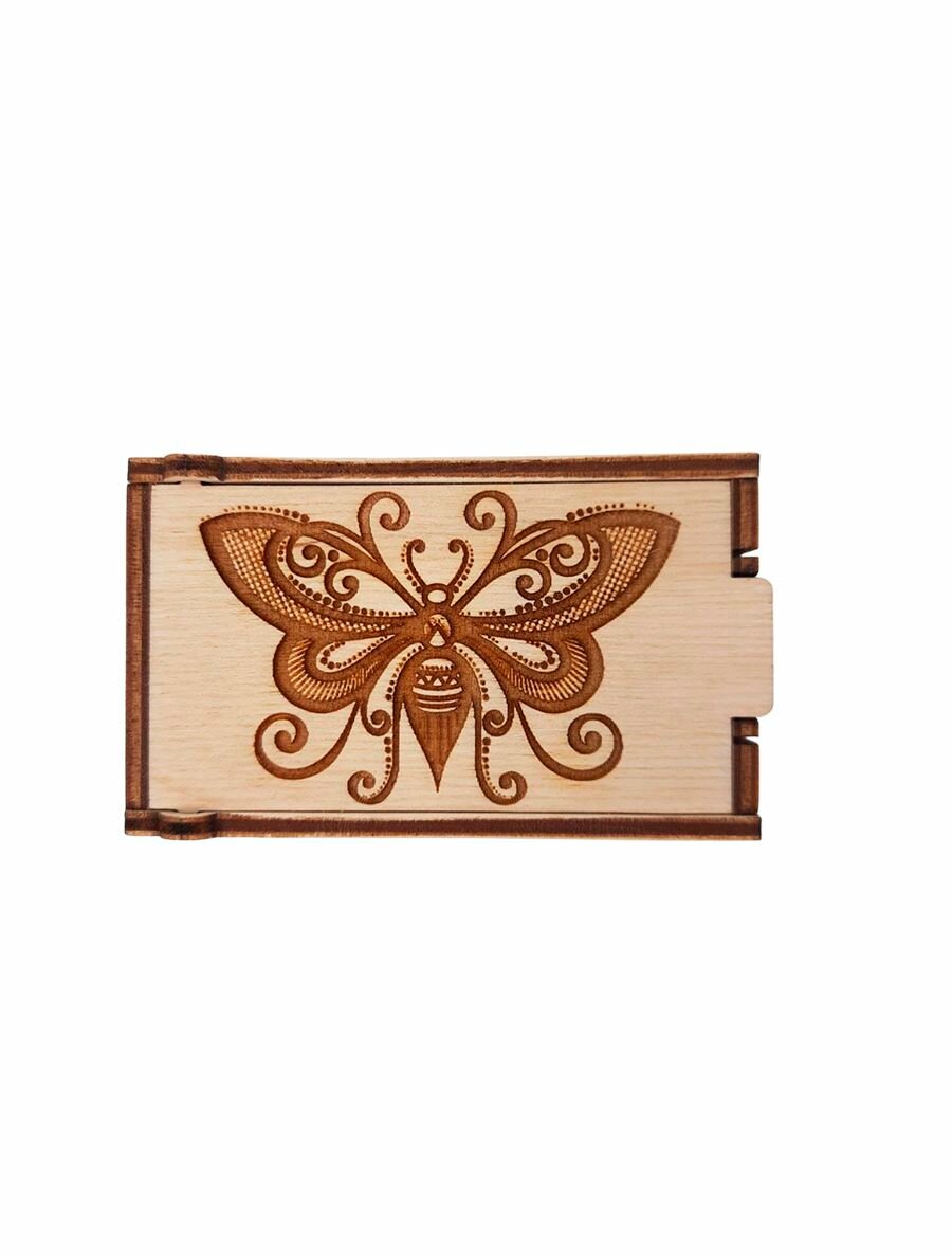 Коробка деревянная подарочная для флешки / для бижутерии / для мелочей