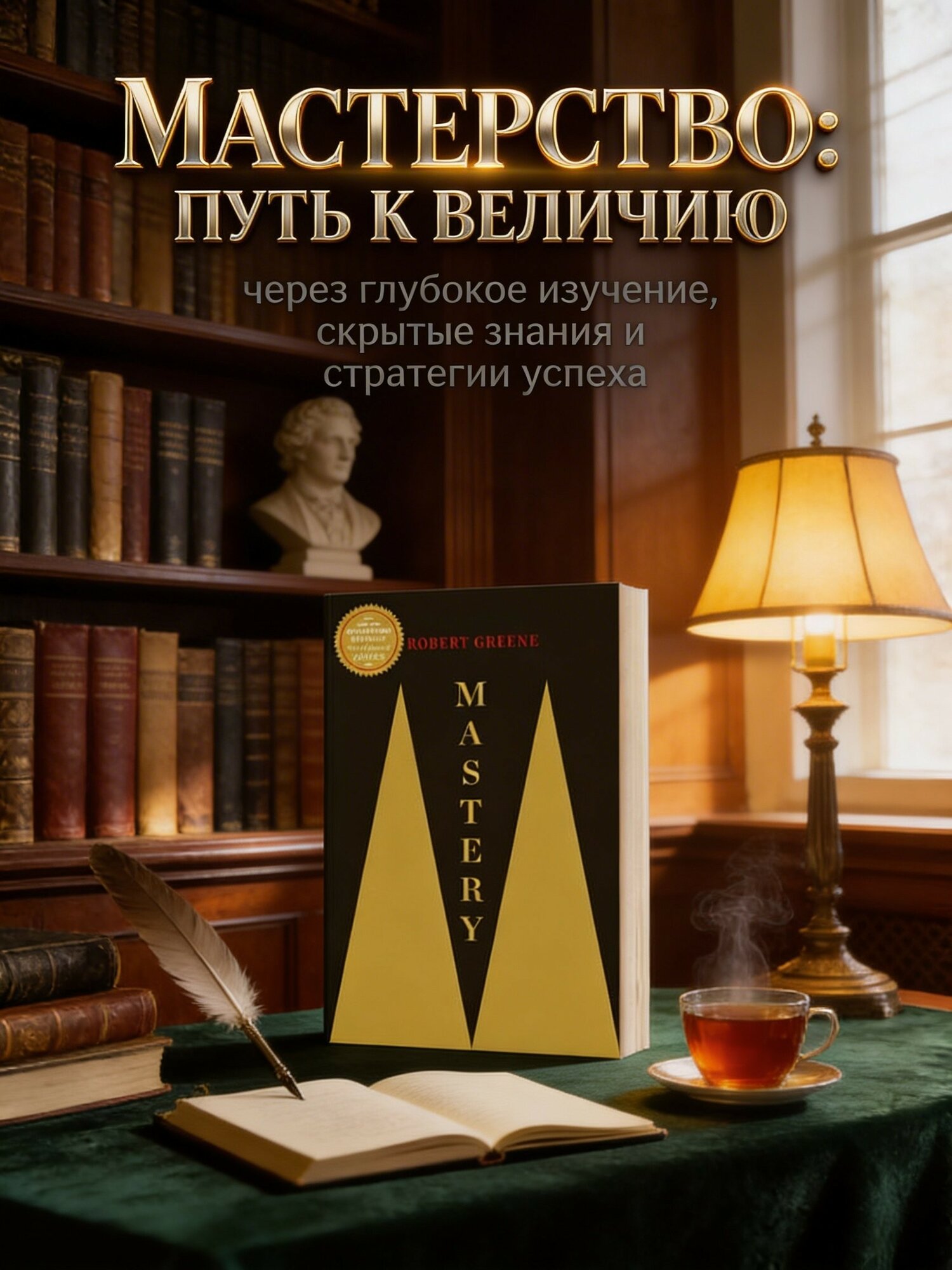 Книга Мастерство Роберта Грина, путь к величию через глубокое изучение, скрытые знания и стратегии успеха
