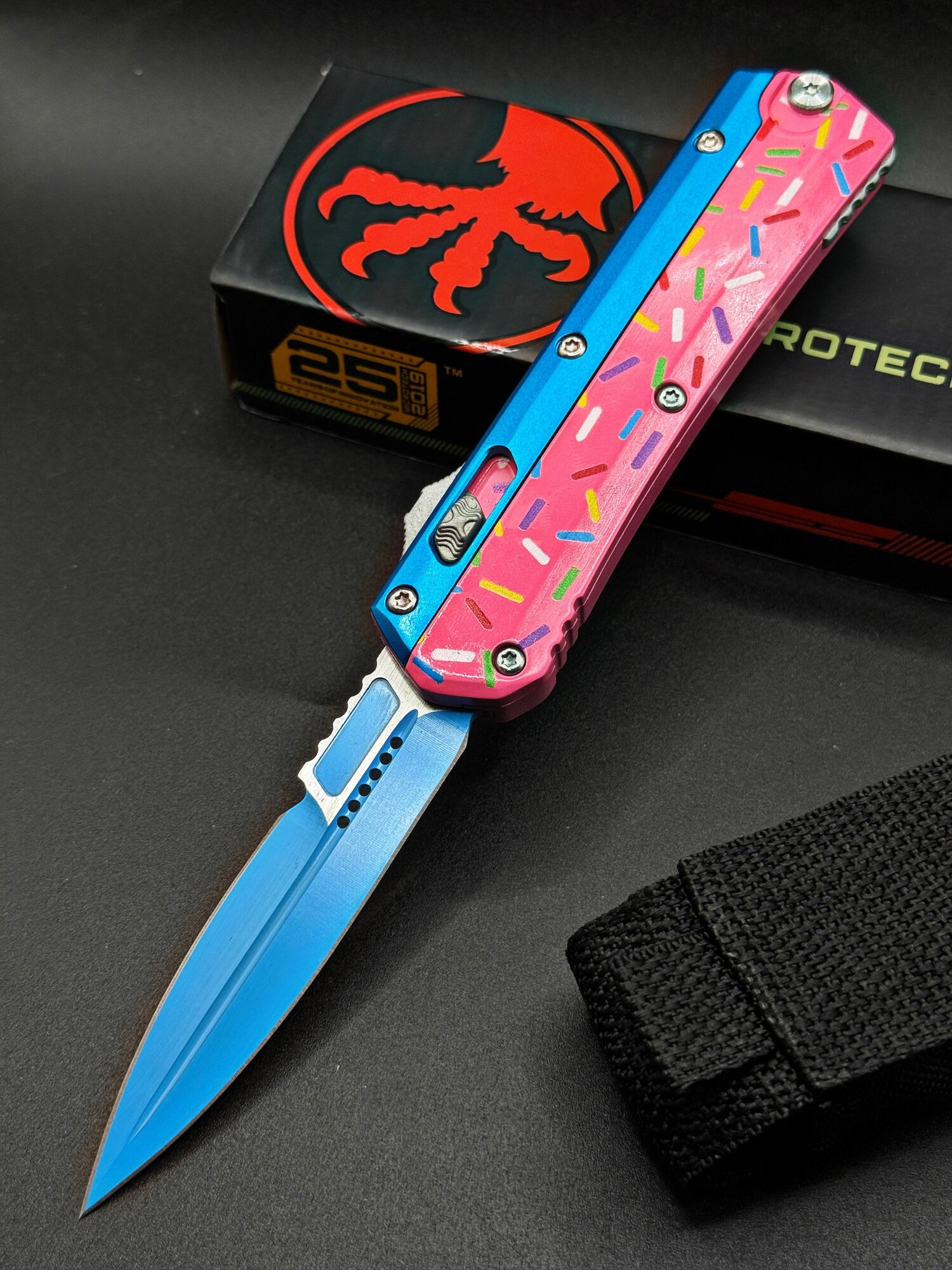 Нож выкидной, автоматический, Microtech Glykon, сталь 9Cr14MoV,