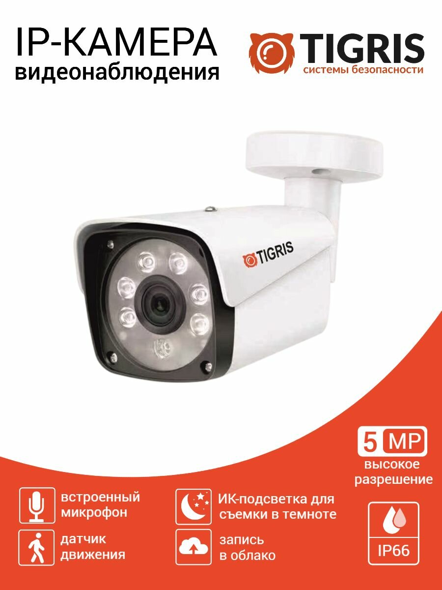Камера видеонаблюдения уличная IP с микрофоном и PoE TGB-IPS05PT