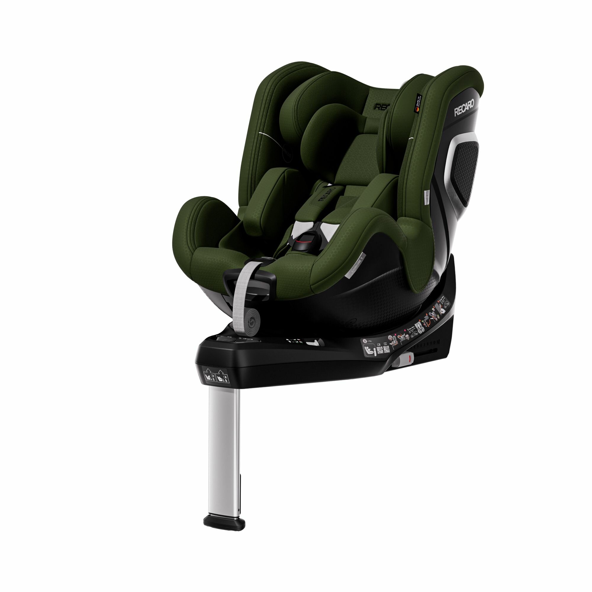 Автокресло Recaro Toron 1 Epic Green, с рождения до 4 лет, с базой, поворотный механизм