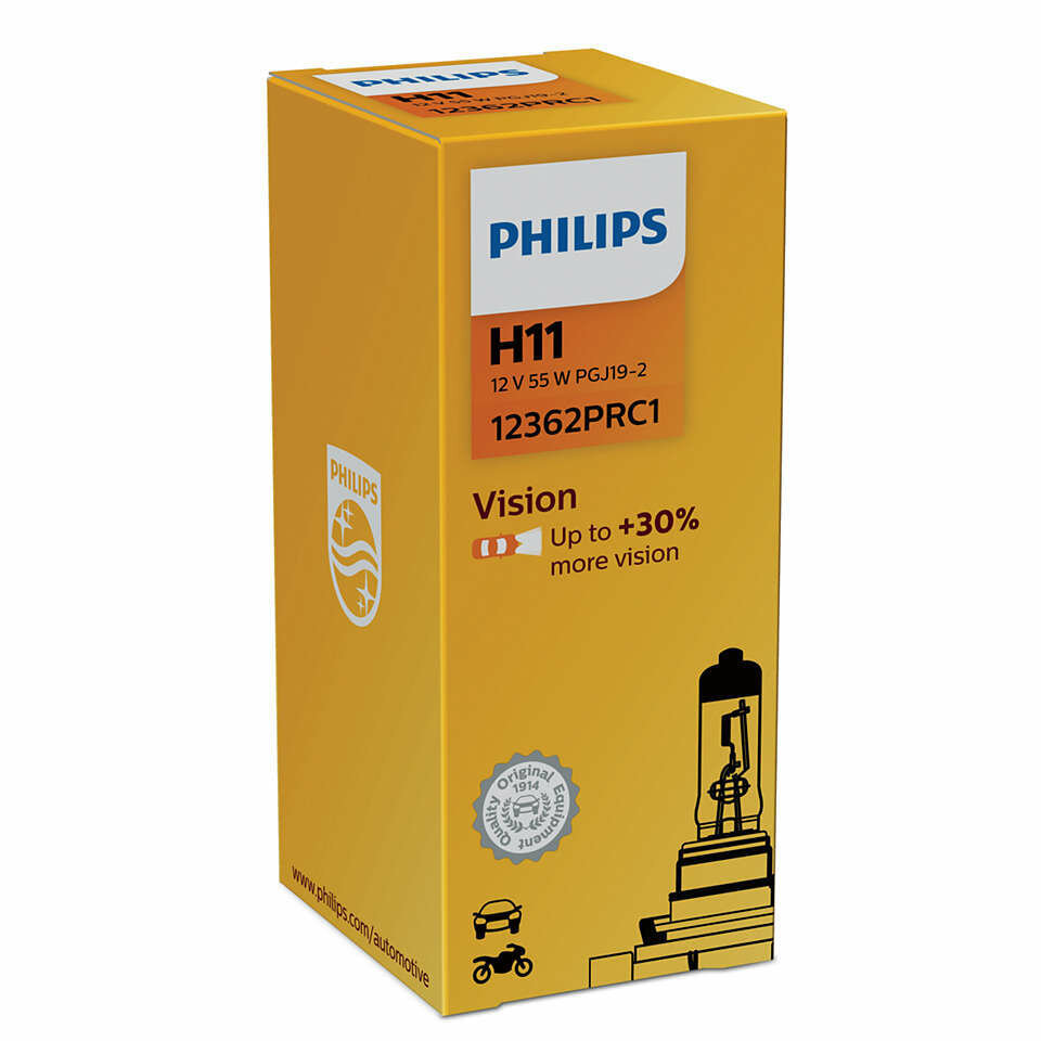 Лампа H11 12V 55W PGJ19 2 Vision / Philips / 12362PRC1