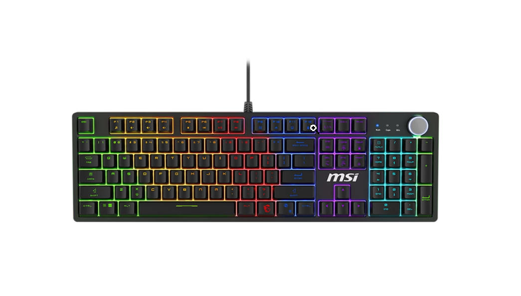 Клавиатура проводная MSI GAMING RU, черный, (FORGE GK320 RED)