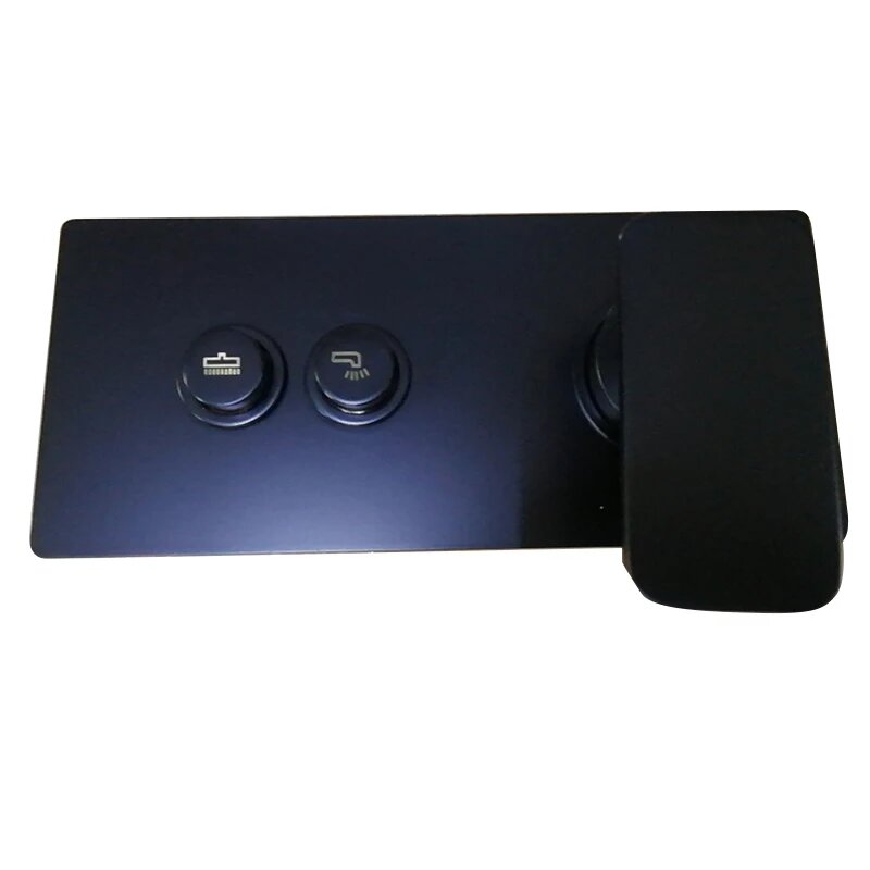 Бакале Двух- или трехфункциональное устройство смеситель для ванны душ внешний клапан термостатический смеситель для ванной комнаты BR-9916-2 функций черный