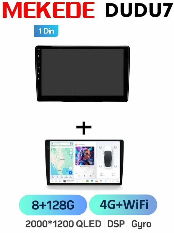 Магнитола Mekede 10" DUDU7 8/128 Gb для Fiat 500L 2012-2017 для Android магнитол carpay Android