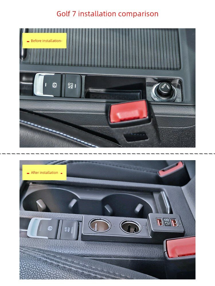 Универсальный автомобильный USB-адаптер для Volkswagen Golf 7, 2 порта для зарядки