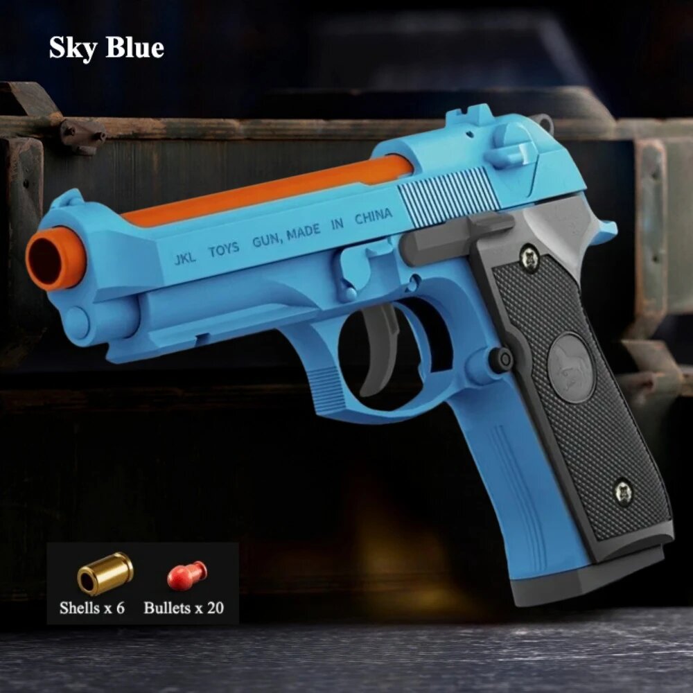 Автоматический Игрушечный Пистолет SIG17 С Непрерывной Стрельбой И Выбросом Гильз, Стреляющий Мягкими Пулями Из ЭВА