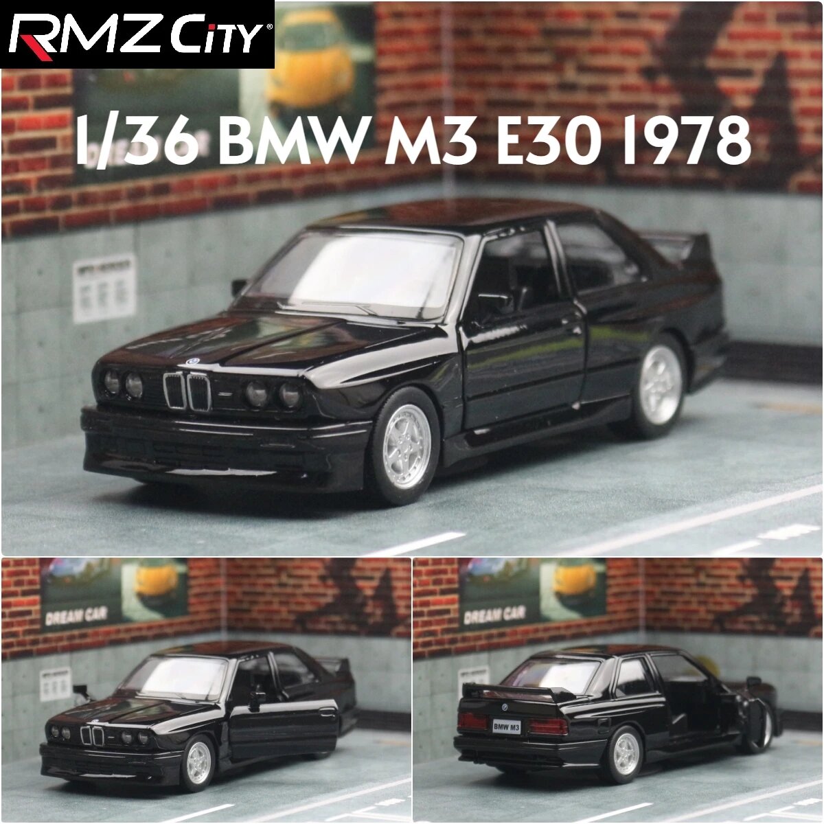 1/36 BMW M3 Модель игрушечного автомобиля RMZ CiTY Миниатюрные классические свободные колеса с откатным механизмом, литая под давлением коллекция сплавов, подарок для детей, мальчиков и детей