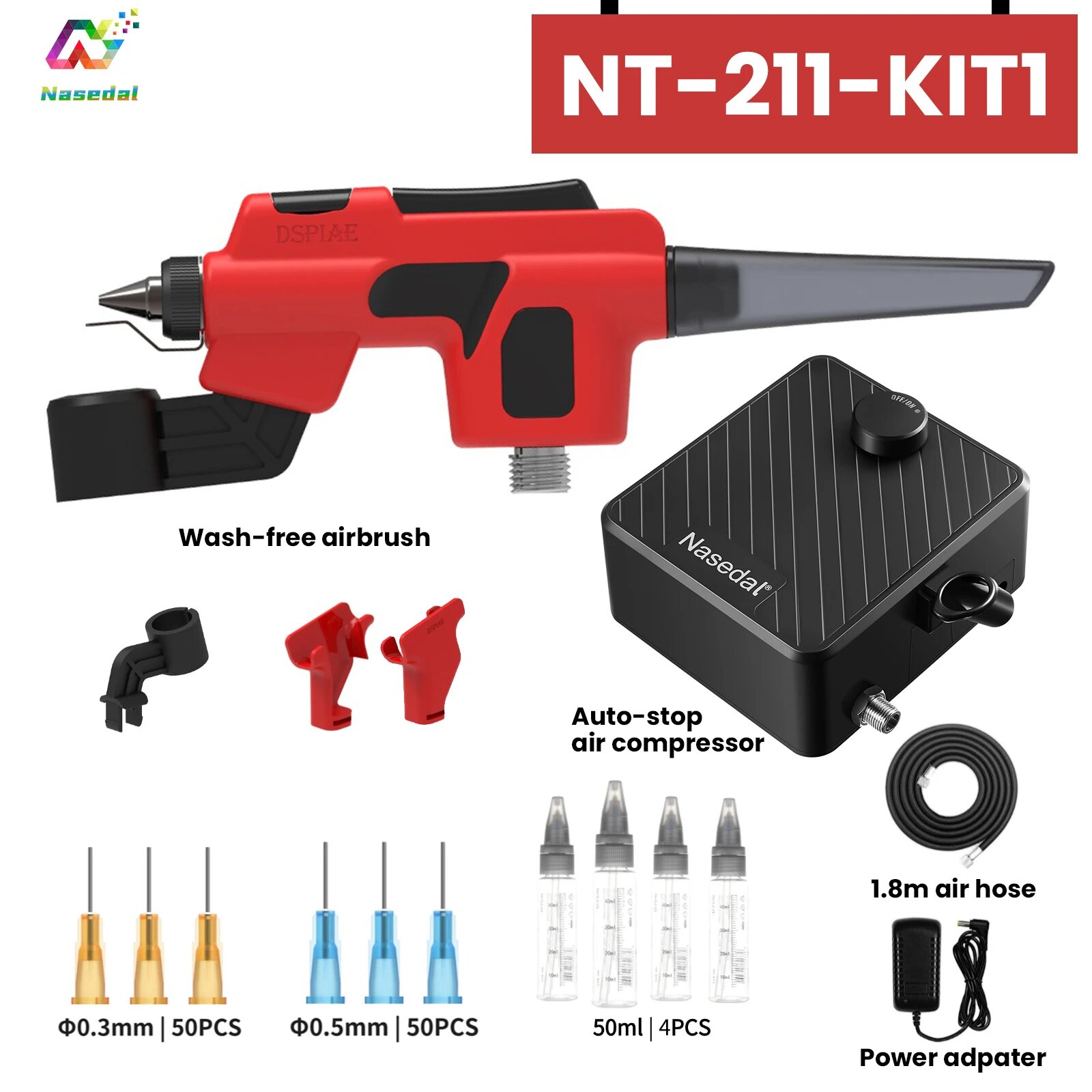 Аэрограф DSPIAE NT-211-KIT1, Airbrush Combo KIT1