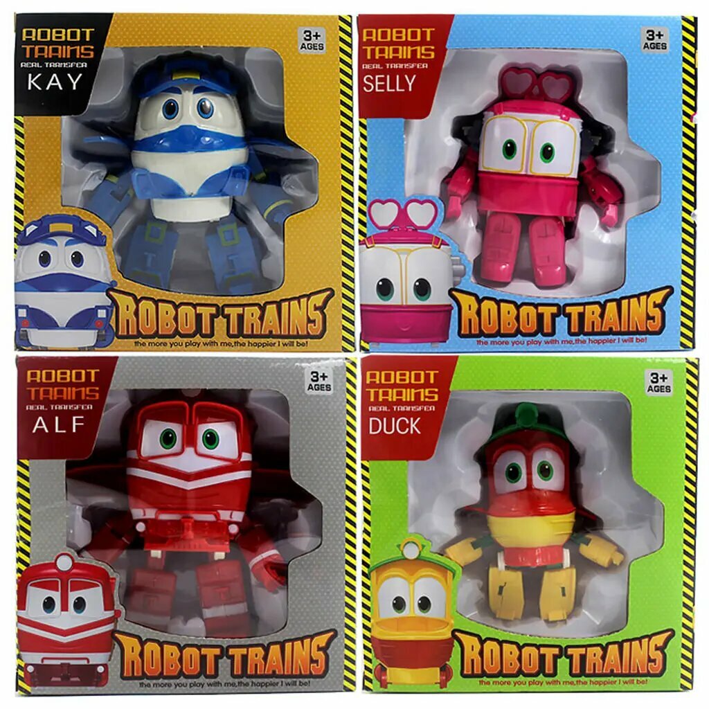 Фигурки Robot Trains: Кай, Селли, Алф, Duck, 11 см, 4шт