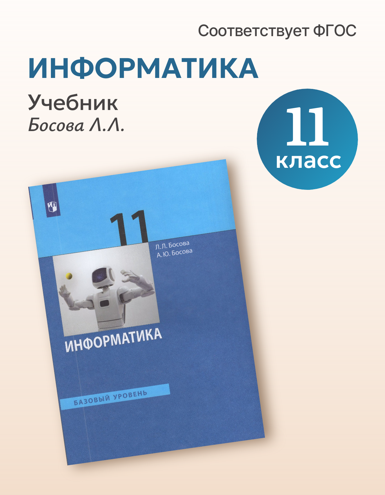 Информатика. 11 класс. Учебник. Базовый уровень, 2026, автор Босова А. Ю.