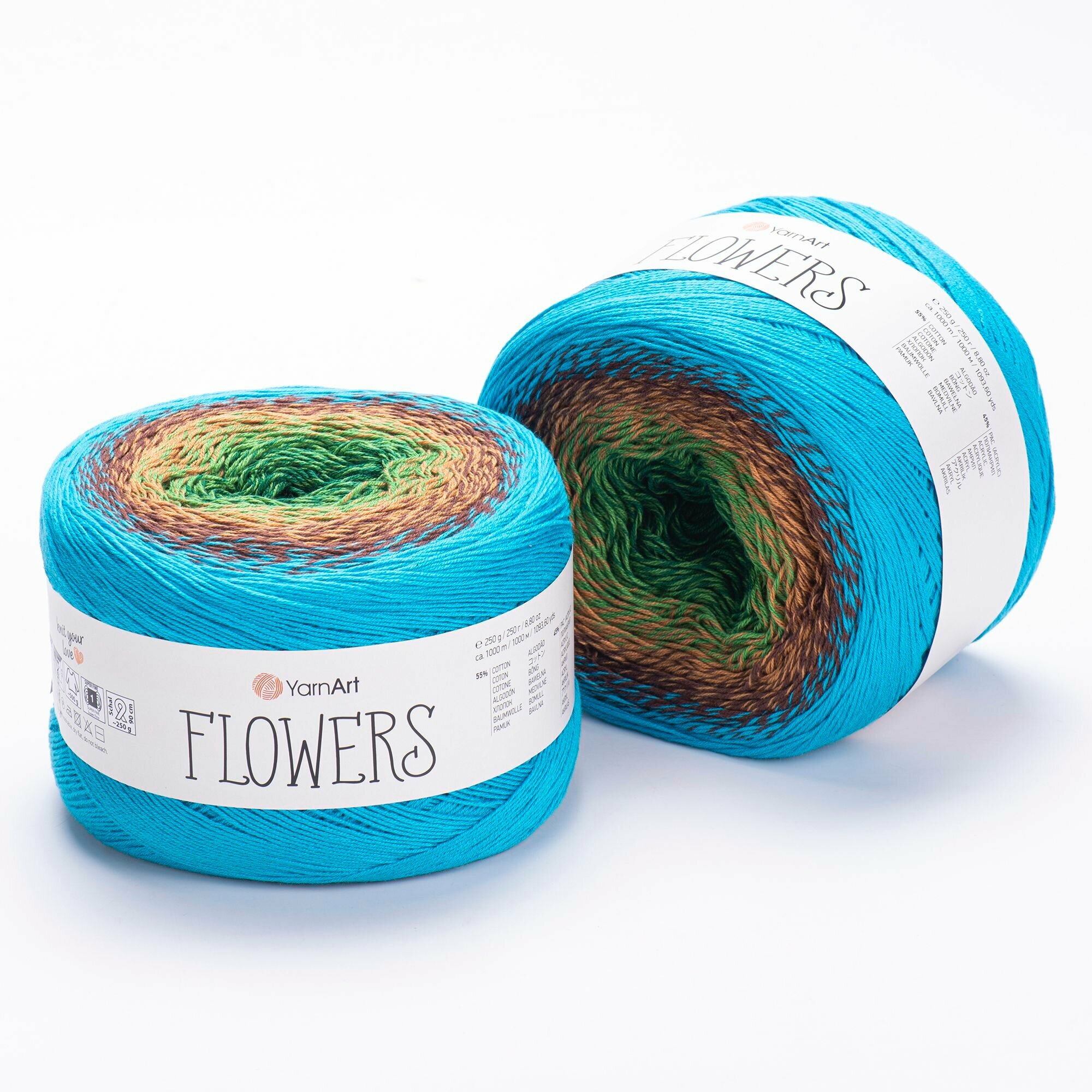 Пряжа YarnArt Flowers 314 (1 моток, 250г/1000м)
