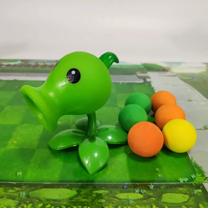 Мягкие резиновые игрушки Plants vs. Zombies: Огненный Горохострел, Ледяной Теневой Горохострел, Доктор Зомби, полный