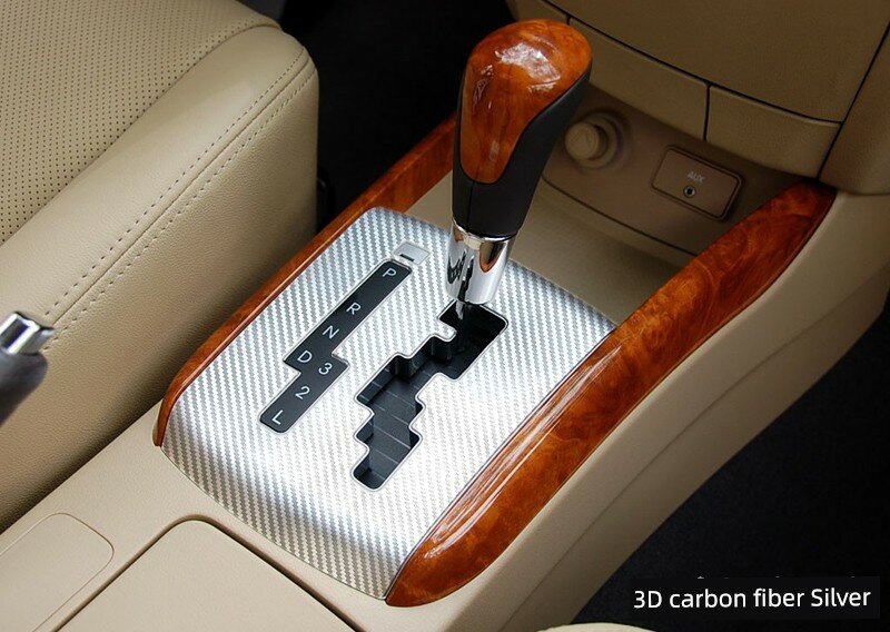 1-шт. 3D углеродное волокно серебристый декаль для руля селектора Hyundai Elantra 2008-2016