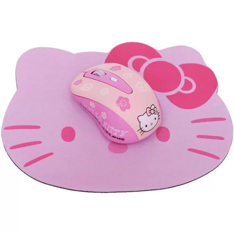 Беспроводная мышь Hello Kitty KT, бесшумная, милая, розовая, для девочек, для ноутбука и ПК, универсальная, Bluetooth,