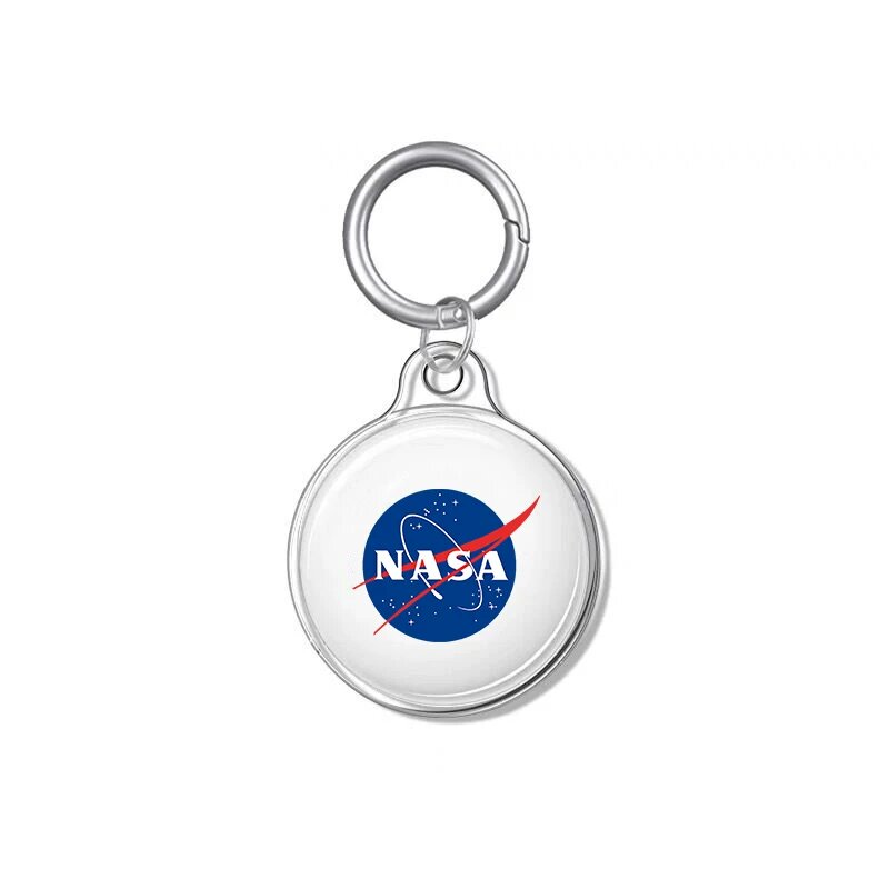 Прозрачный чехол для AirTag Apple с синим логотипом NASA для отслеживания