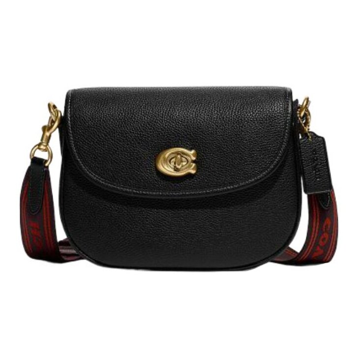 Сумка Coach, фактура матовая, черный — фото 1