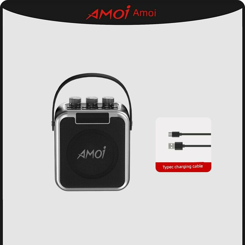Караоке-колонка Amoi/Xiaxin M1 с микрофоном, беспроводная Bluetooth, для домашнего караоке и семейного KTV Серый