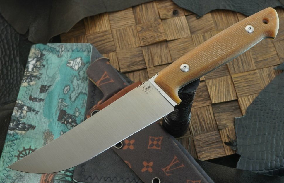 Семь Ножей Техно-Пчак, сталь Bohler N690 cryo, рукоять джутовая микарта