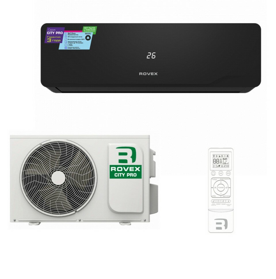 Настенный кондиционер Rovex (сплит-система) RS-18CST5 PRO BLACK