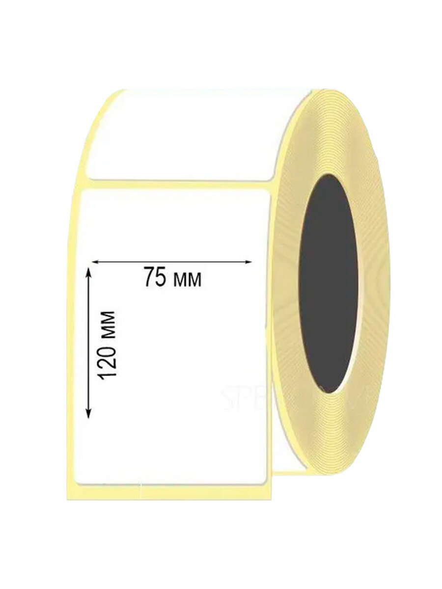 Термоэтикетка Xprinter Thermal Label Sticker Roll Eco, 75x120mm, втулка 40мм, 300шт