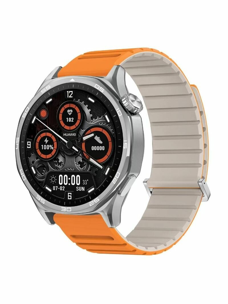 Силиконовый магнитный ремень 22мм для Huawei Watch GT Runner 2