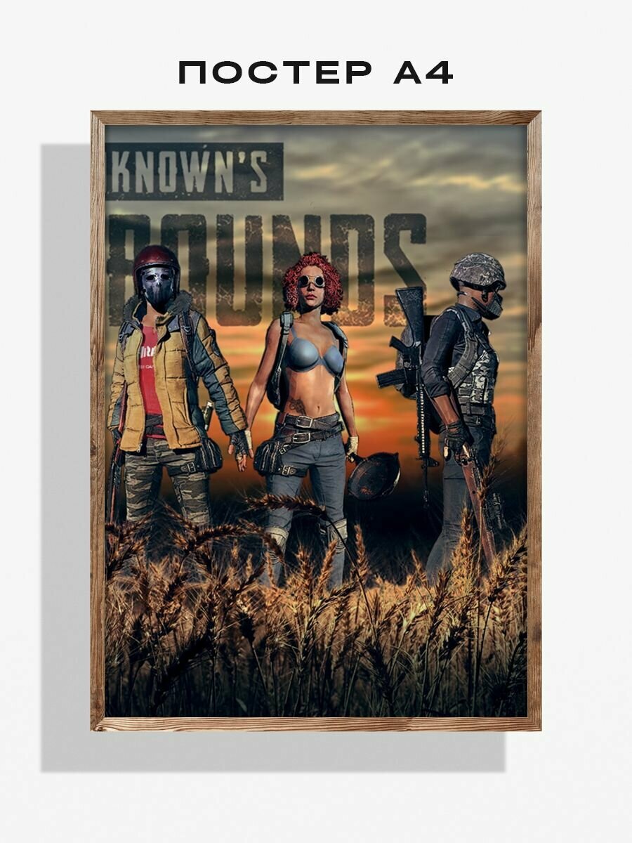Постер А4 на стену PUBG пабг, 21х30 см, без рамы