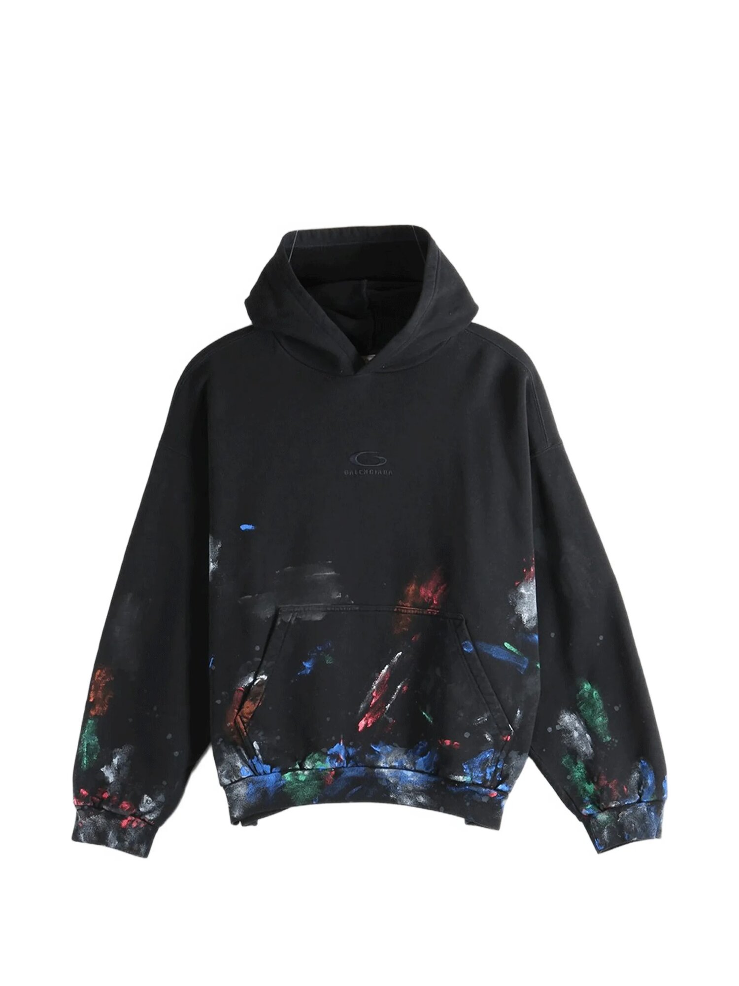 Худи Paint-splatter logo-embroidered hoodie