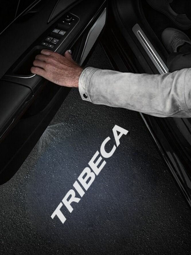 Пленка для проекционной подсветки двери Subaru Tribeca 10 мм, 2 шт, логотип — слайд для проекторной лампы авто
