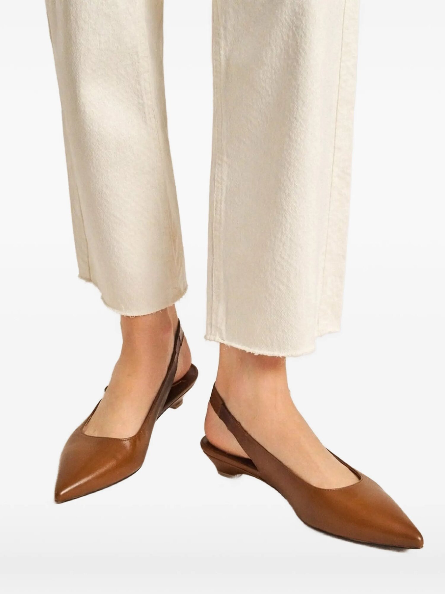 Туфли poche PARIS Pointed-toe slingback sandals, размер 38, коричневый — фото 1