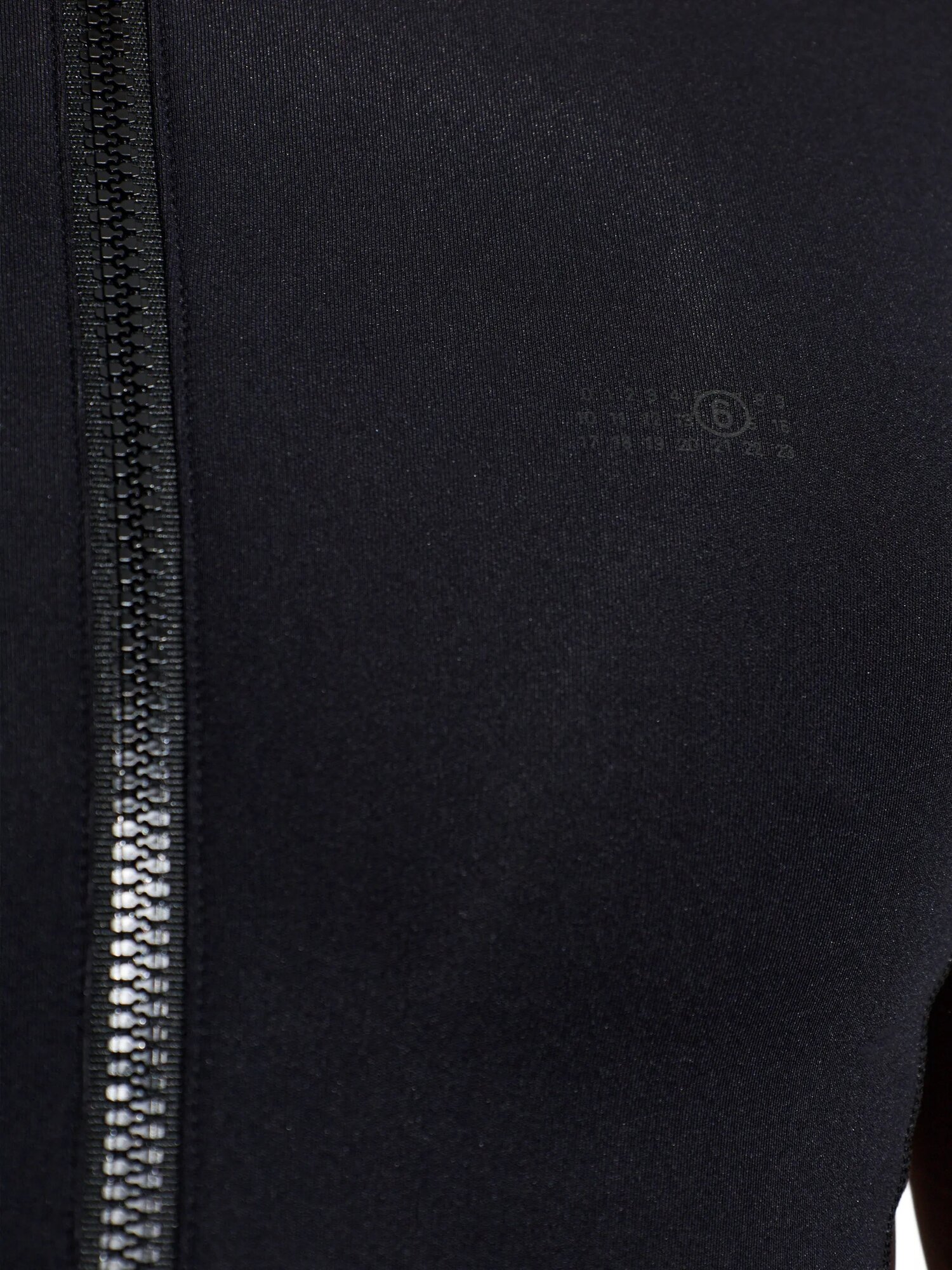 Футболка MM6 Zip-up beach T-shirt, размер M, black/black — фото 1