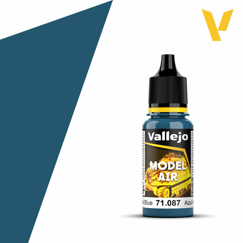 Краска Vallejo Model Air: Steel Blue 71.087 акриловая 17 мл для аэрографа