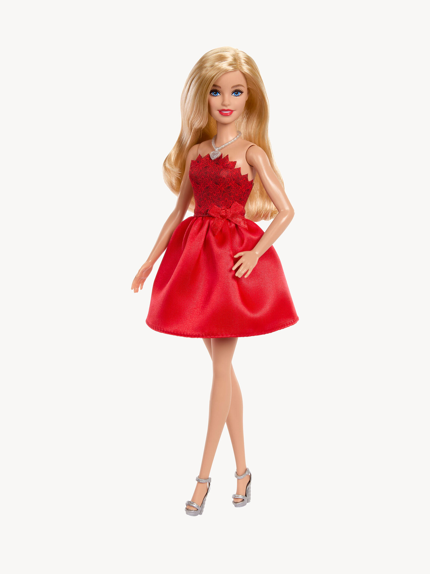 Кукла Mattel Barbie 80th Anniversary Блондинка в красном платье с аксессуарами JGD25, 29 см
