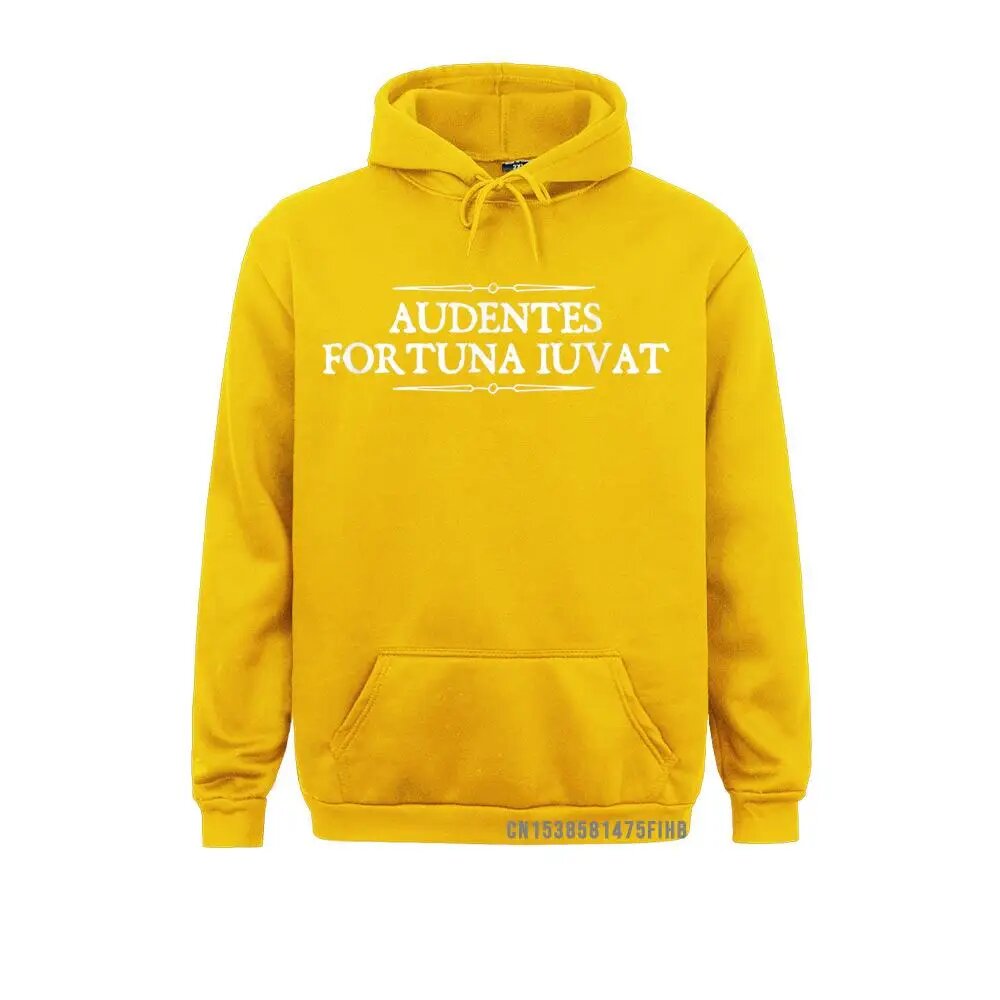 Мужская толстовка с капюшоном, желтая, XXXL, Audentes Fortuna Iuvat