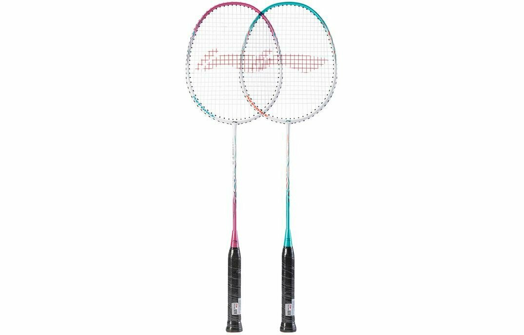 Бадминтонные ракетки унисекс LiNing Thunder 9 EX Full Carbon Control Type White Blue/White Pink