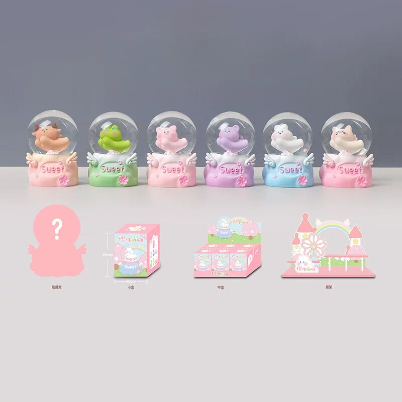 Новая коллекционная фигурка Momo Jelly Bean Dragon Crystal Ball: модная светящаяся ночная лампа-сюрприз для девочек,