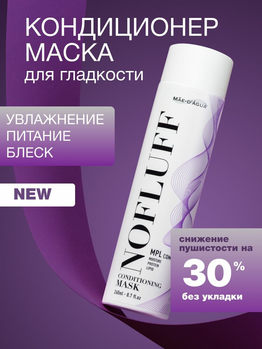 Маска для волос профессиональная NO FLUFF CONDITIONING MASK для гладкости волос