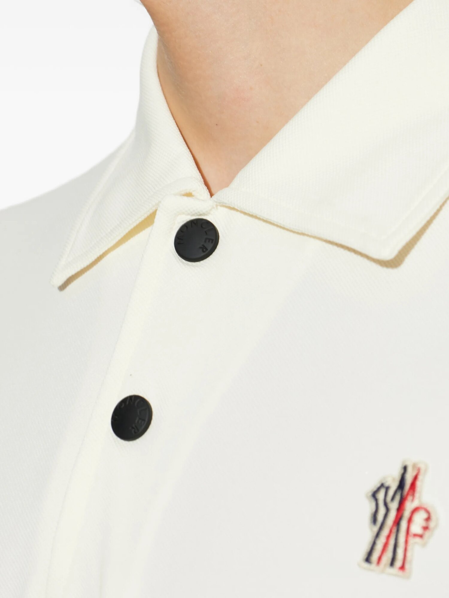 Рубашка Moncler Day-Namic logo-patch polo shirt, размер L, разноцветный — фото 1