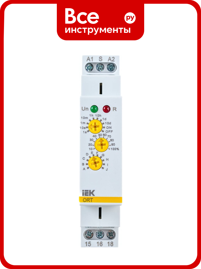 Реле времени IEK ORT многофункциональное 1 конт. 230 В AС ORT-M1-AC230V
