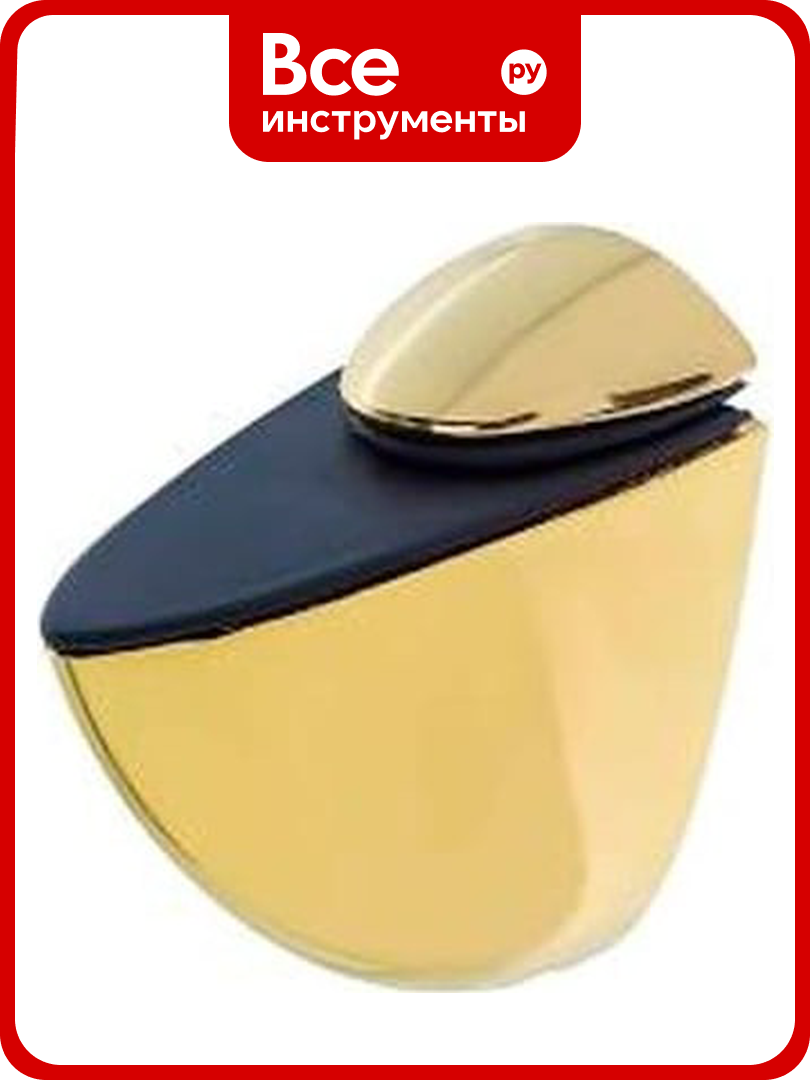 Полкодержатель Локри пеликан золотой XL GOLD, металлическо‑пластиковый корпус, тип лопаточка, для крепления полок